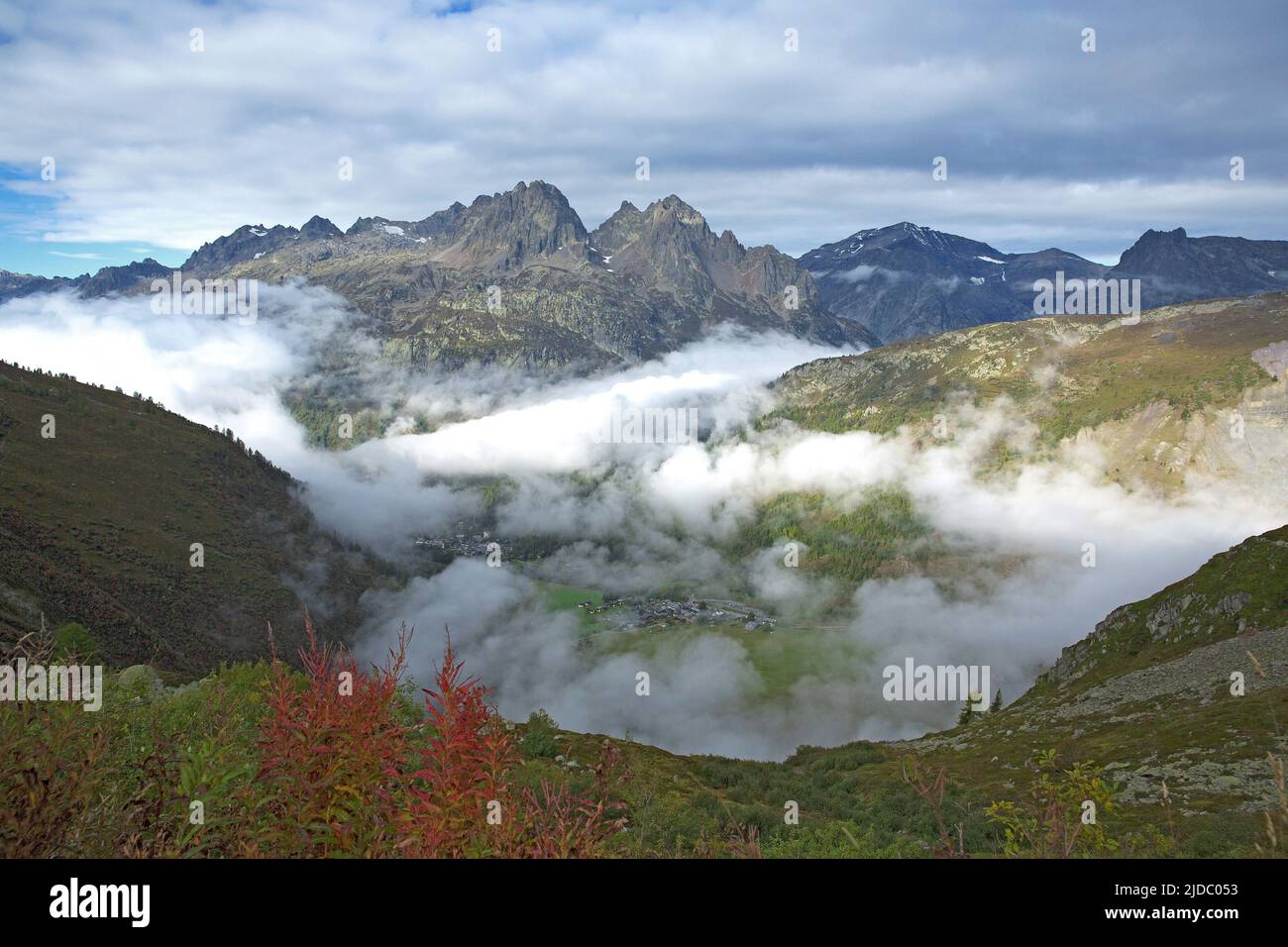 France, Haute-Savoie, Mont Blanc massif, Aiguilles Rouges Stock Photo ...