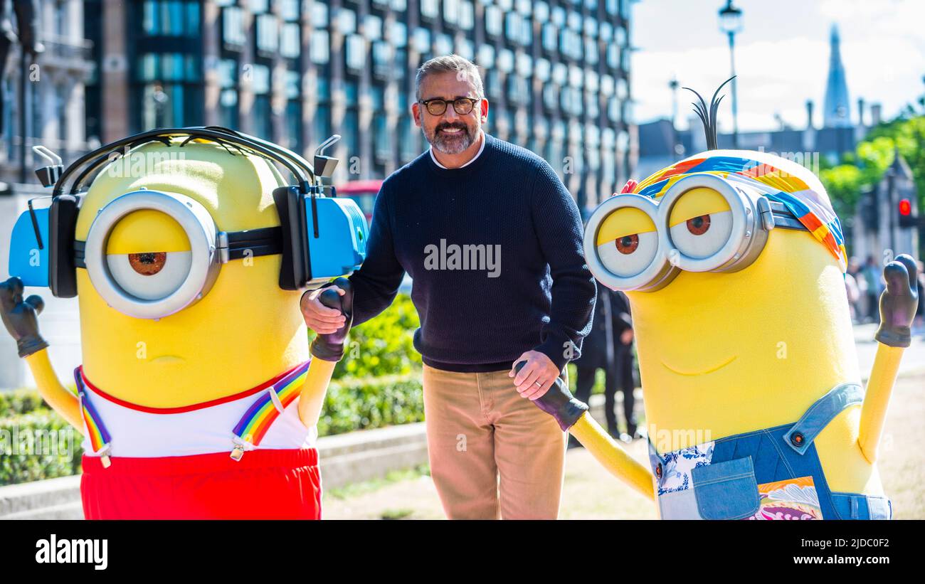 London, UK. 20 June 2022. Actor Steve Carell, the voice of Gru, and ...