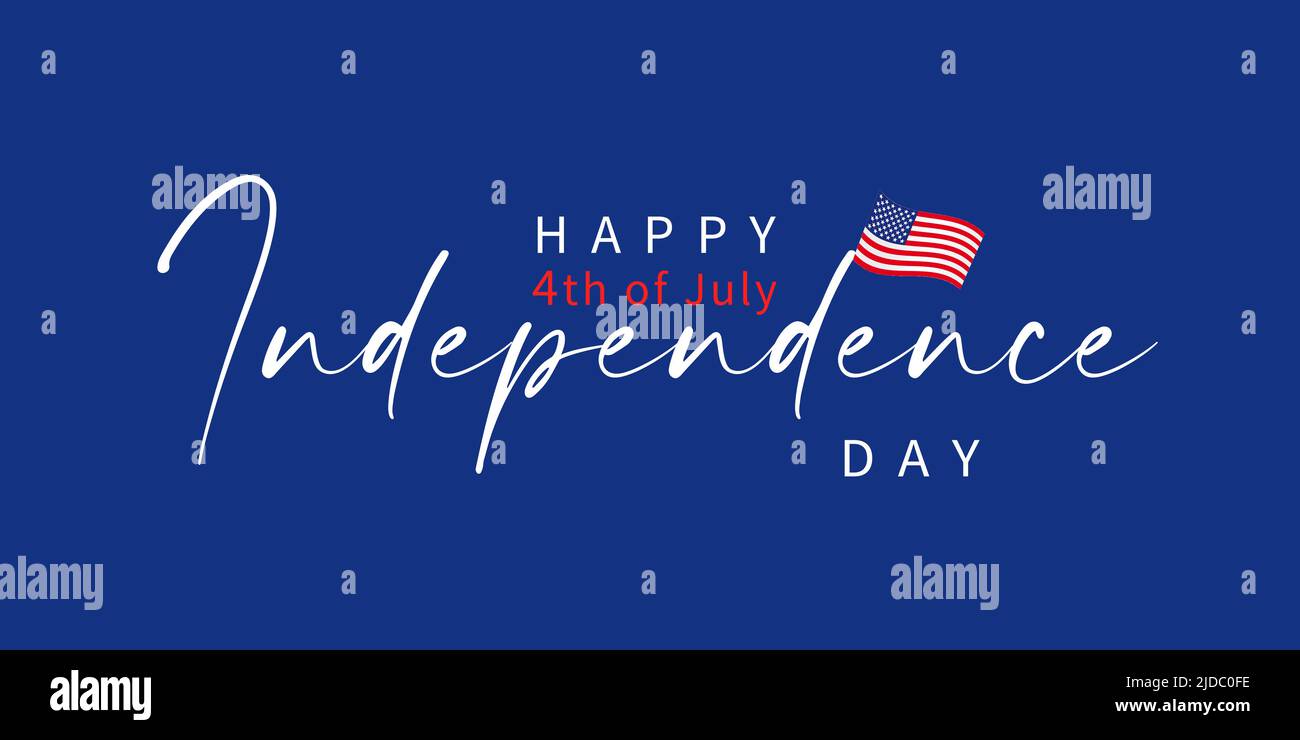 Happy fourth July holiday in USA, Independence day greeting card. 4th ...