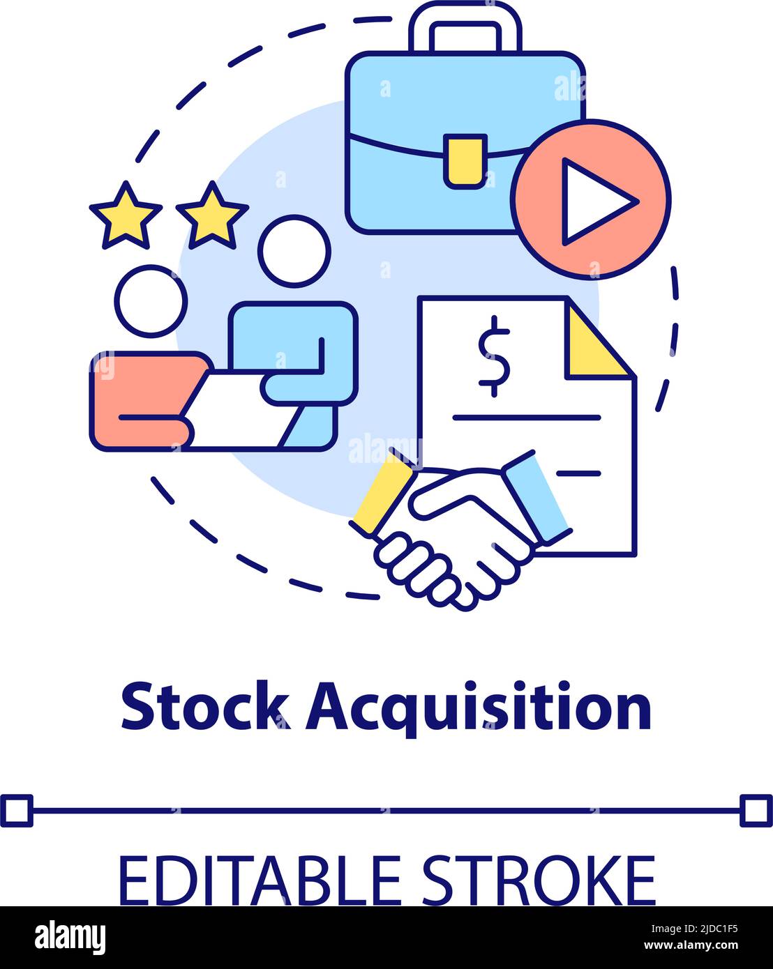 Stock acquisition concept icon Stock Vector Image & Art - Alamy