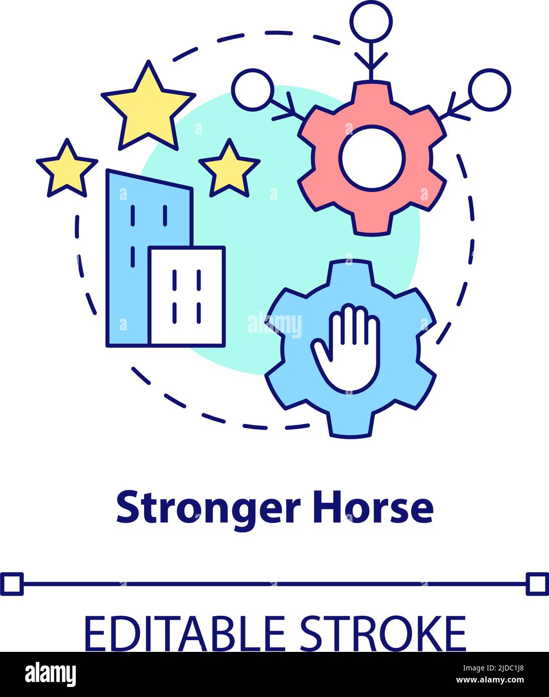 Stronger horse concept icon Stock Vector Image & Art - Alamy