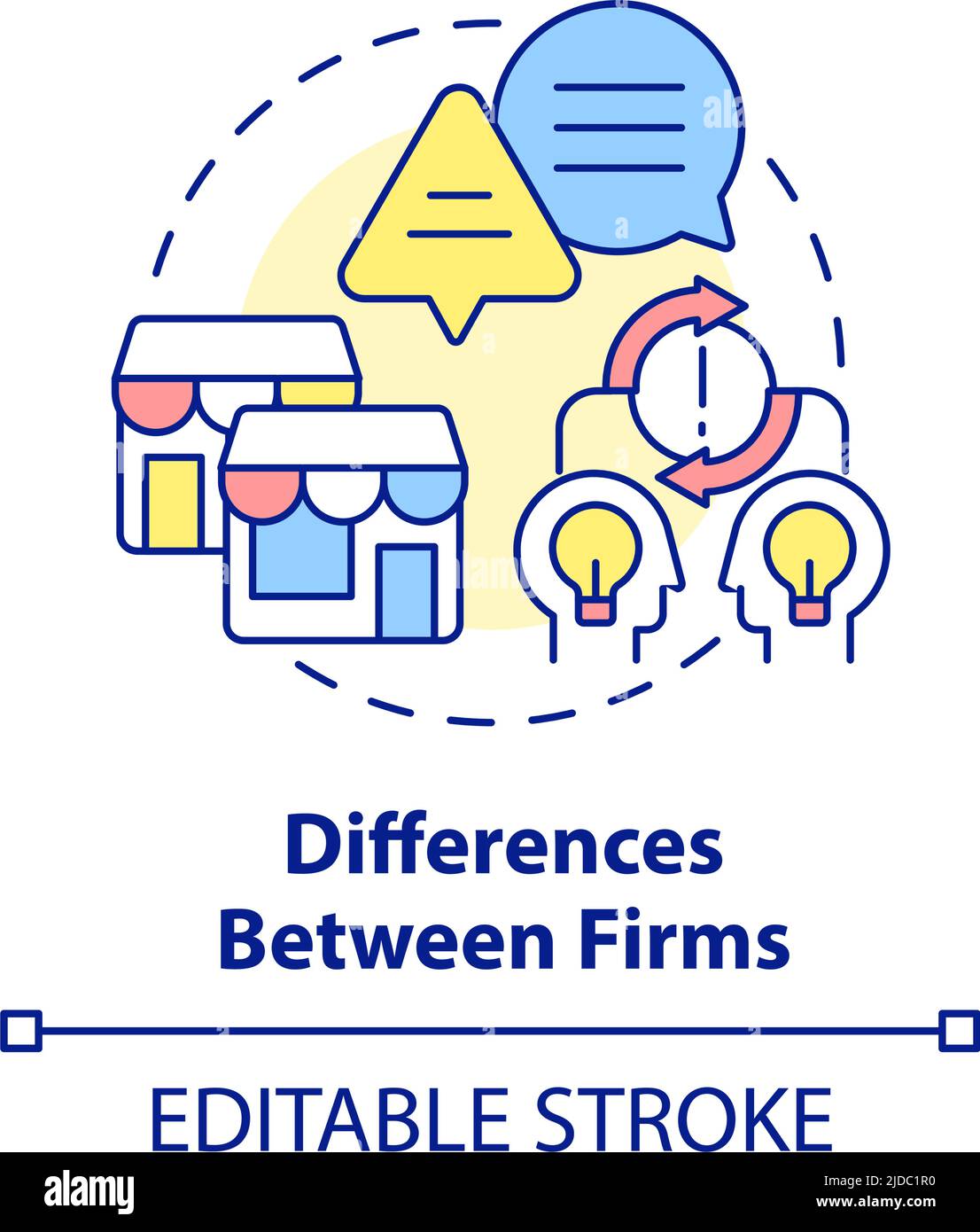 Differences between firms concept icon Stock Vector Image & Art - Alamy