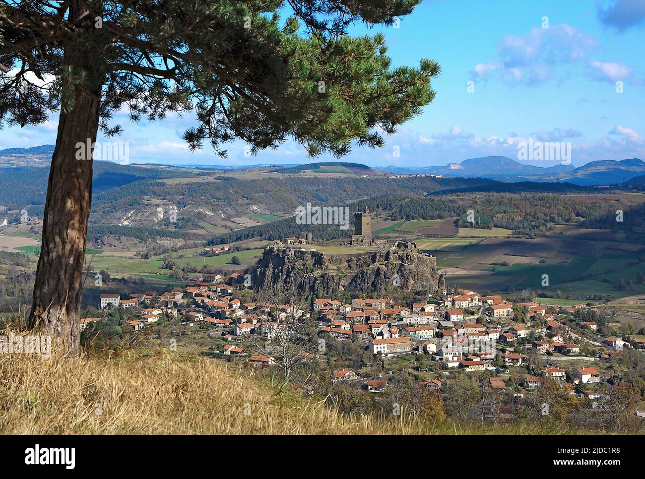 France, Haute-Loire Polignac, the village, the medieval fortress ...