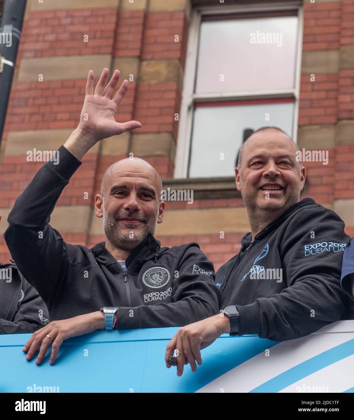 Manchester city bus parade hi-res stock photography and images - Alamy