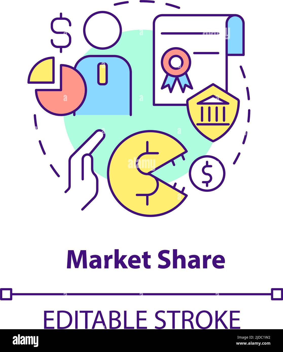 Industry share Stock Vector Images - Alamy