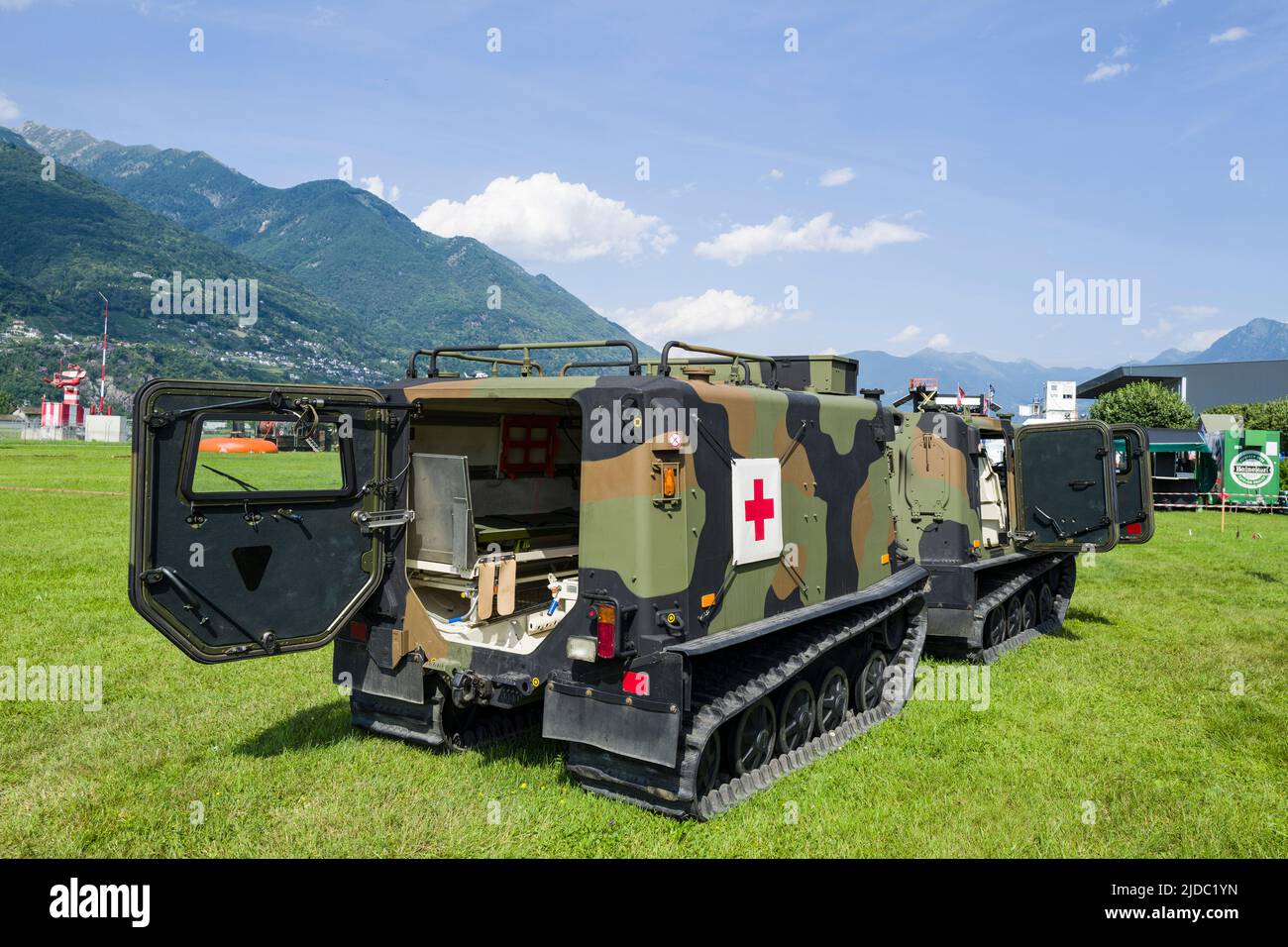 Switzerland, Canton Ticino, Magadino-Locarno, military exhibition ...
