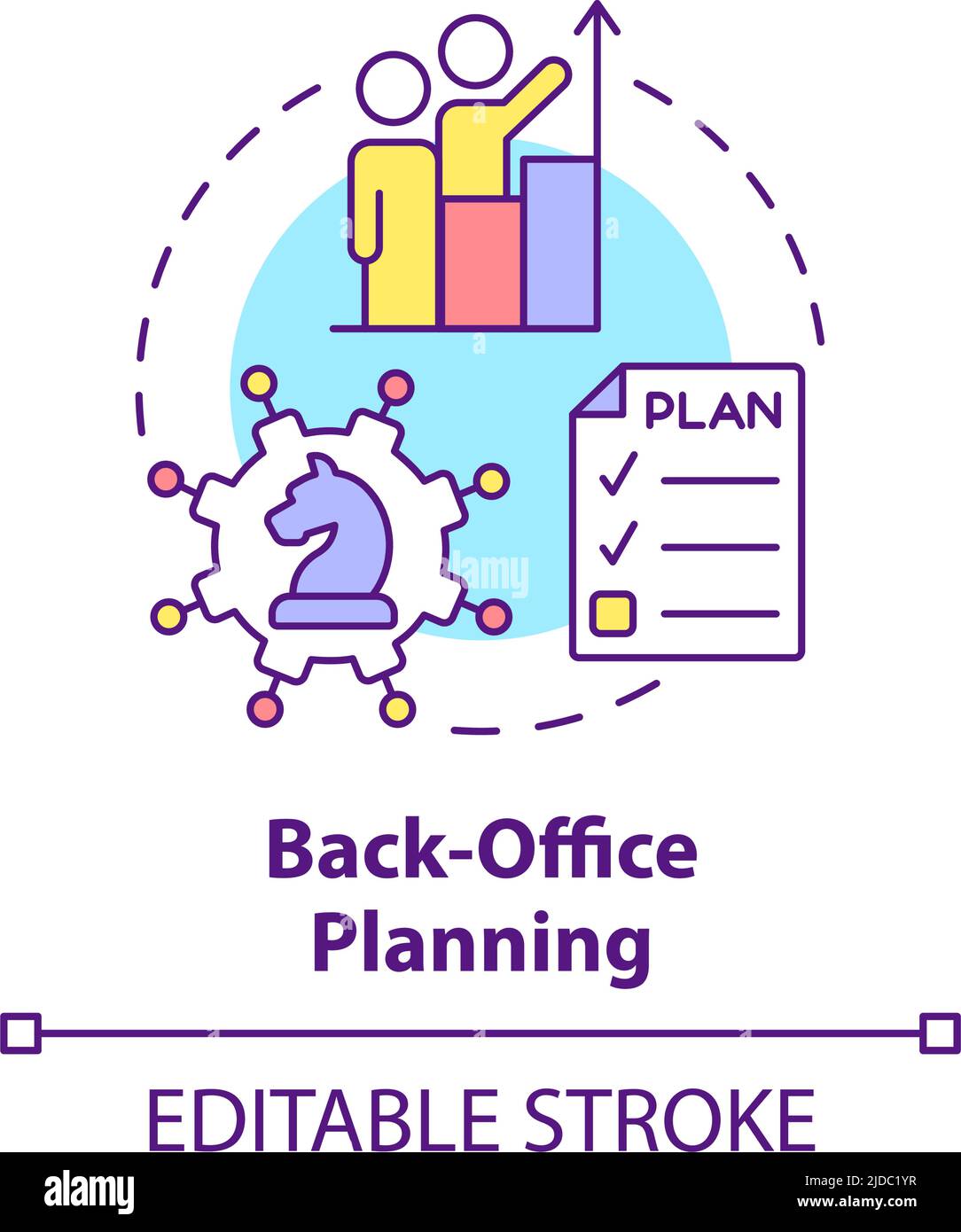 Back office planning concept icon Stock Vector Image & Art - Alamy