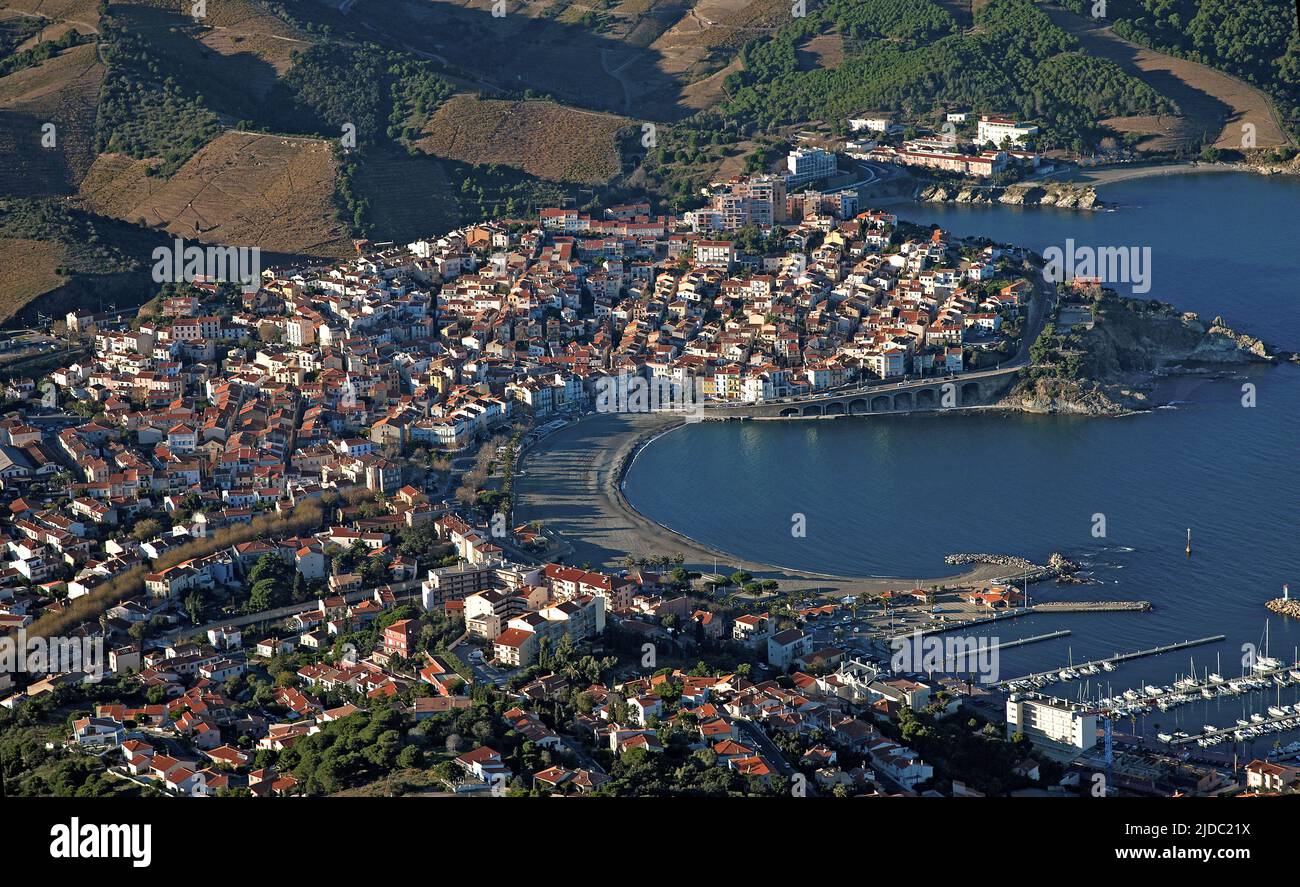 France, Pyrénées-Orientales Banyuls-sur-Mer, the seaside resort, the ...