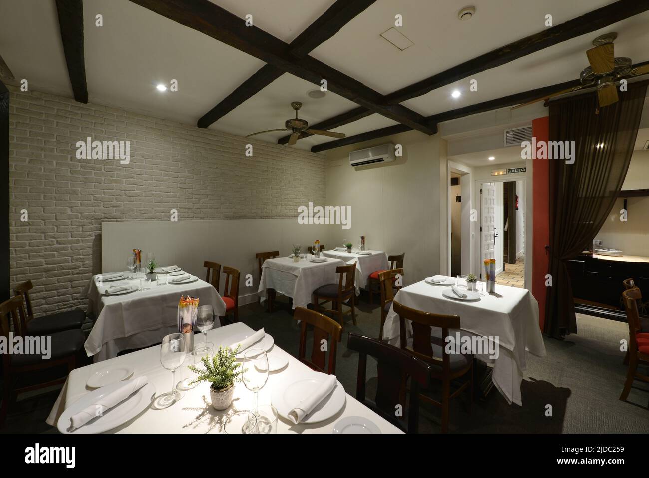 Interior of restaurant architecture wood wooden chairs and tables hi ...