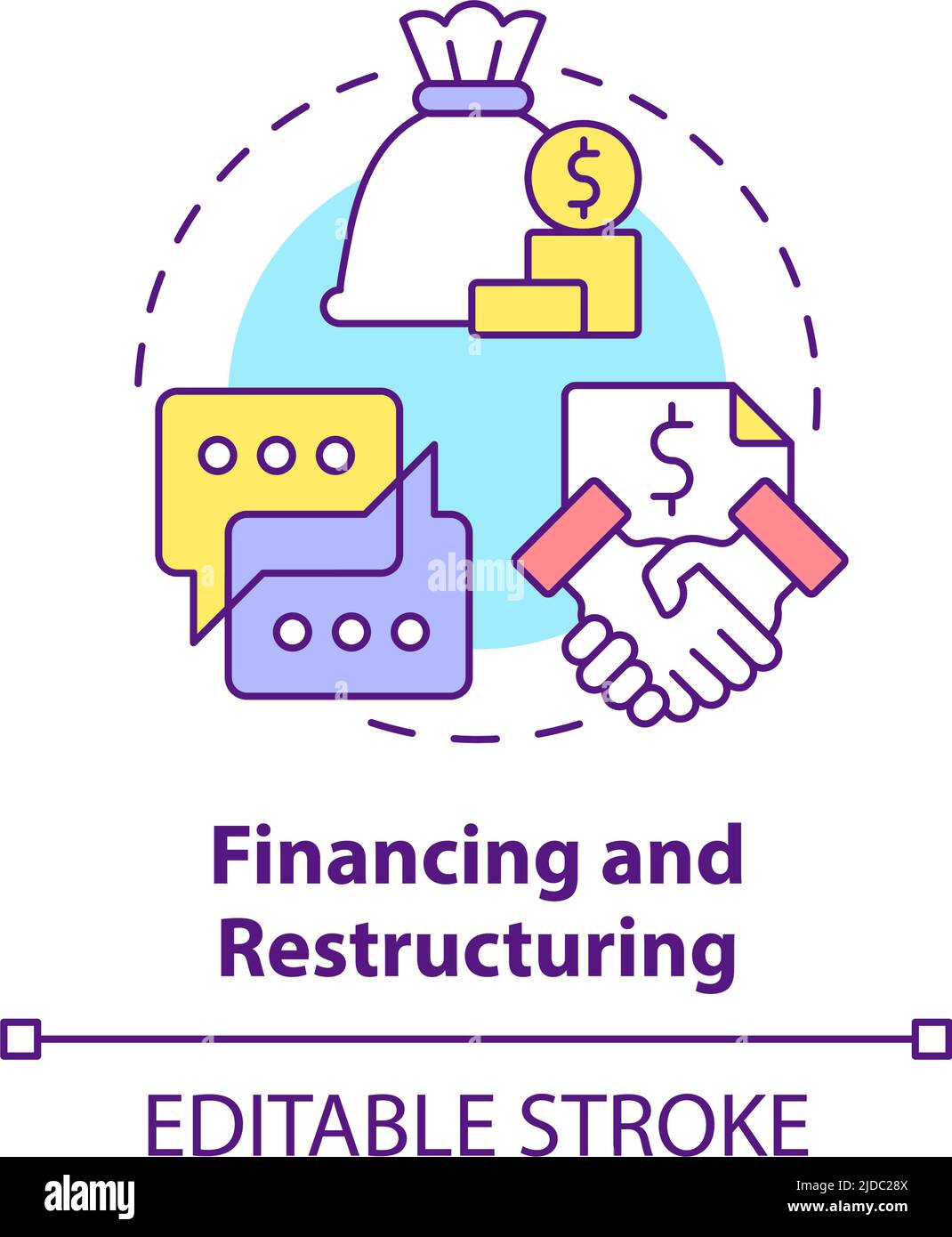Financing and restructuring concept icon Stock Vector Image & Art - Alamy
