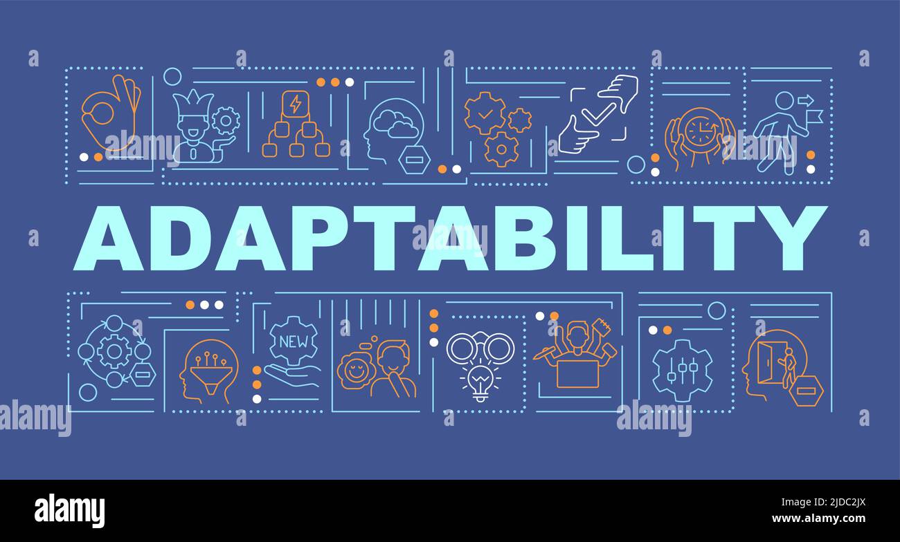 Adaptability word concepts dark blue banner Stock Vector Image & Art ...