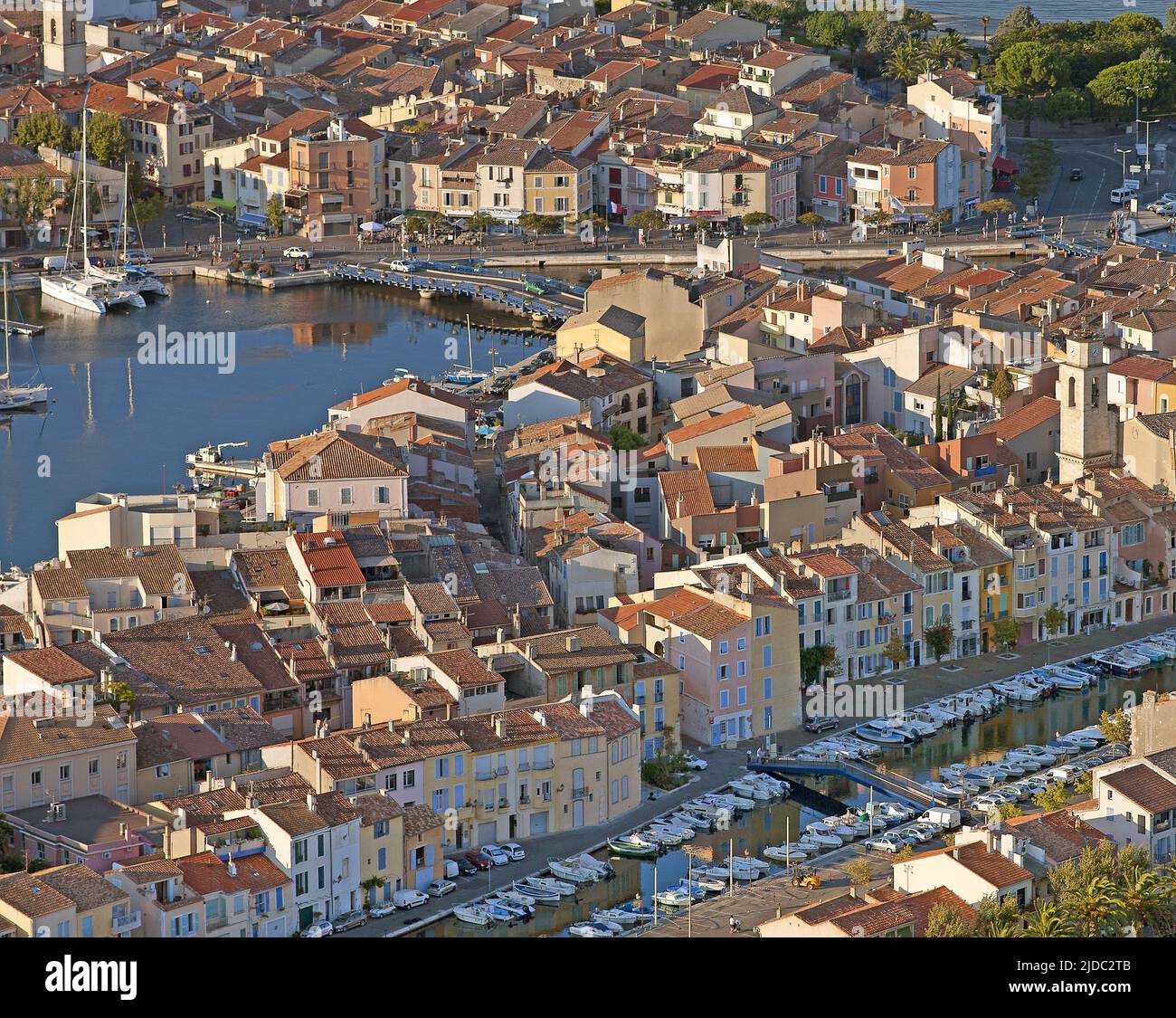 France, Bouches-du-Rhône Martigues, the port city of the Etang de Berre (aerial view Stock Photo ...