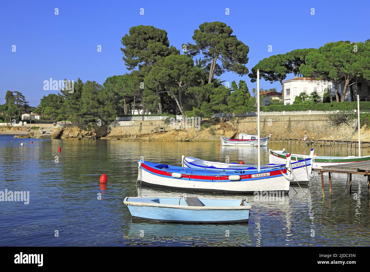 France, Alpes-Maritimes Antibes the small port of olivette, Cap d ...