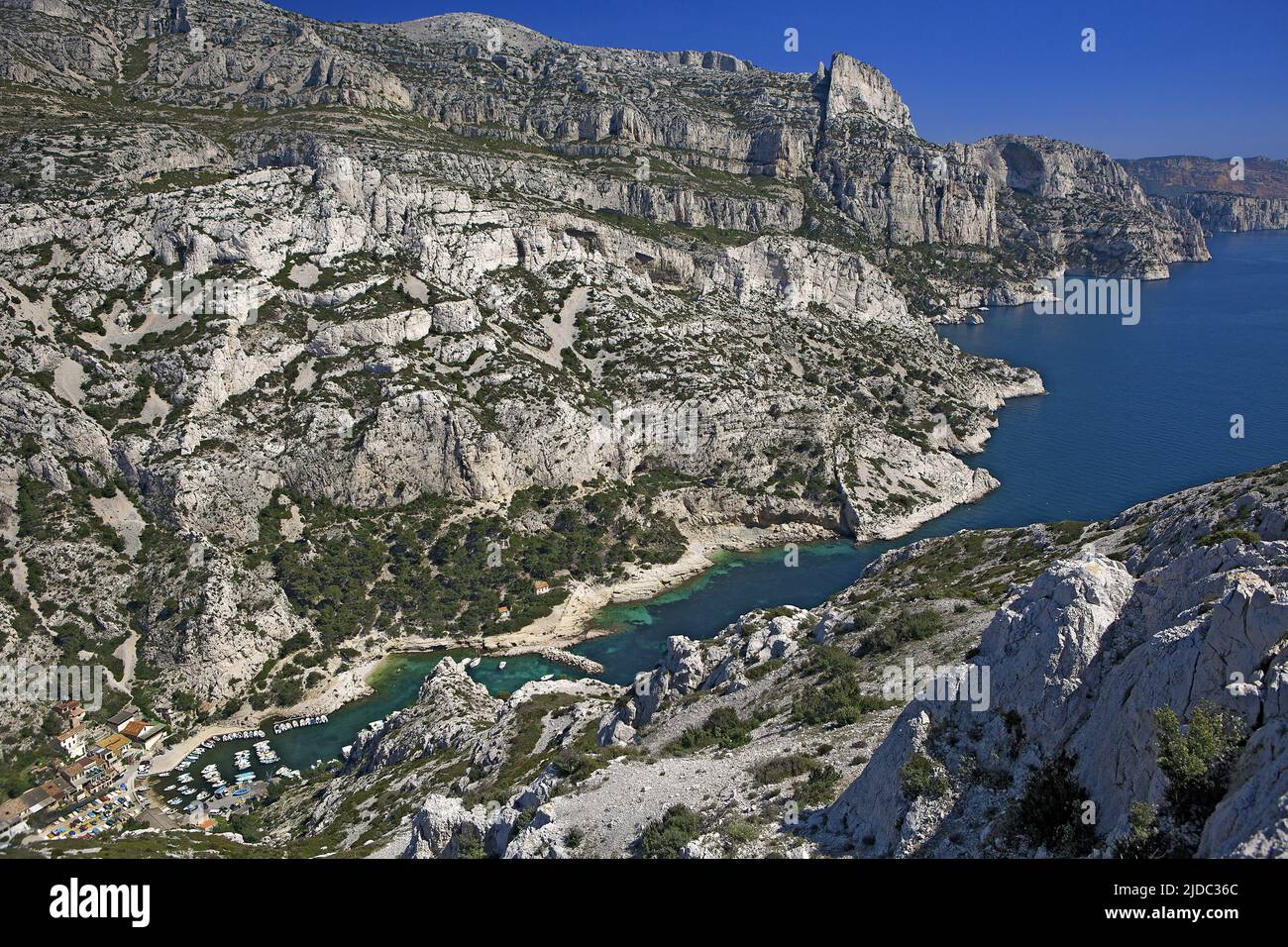 France, Bouches-du-Rhône, Marseille, Calanque de Morgiou, Calanques ...