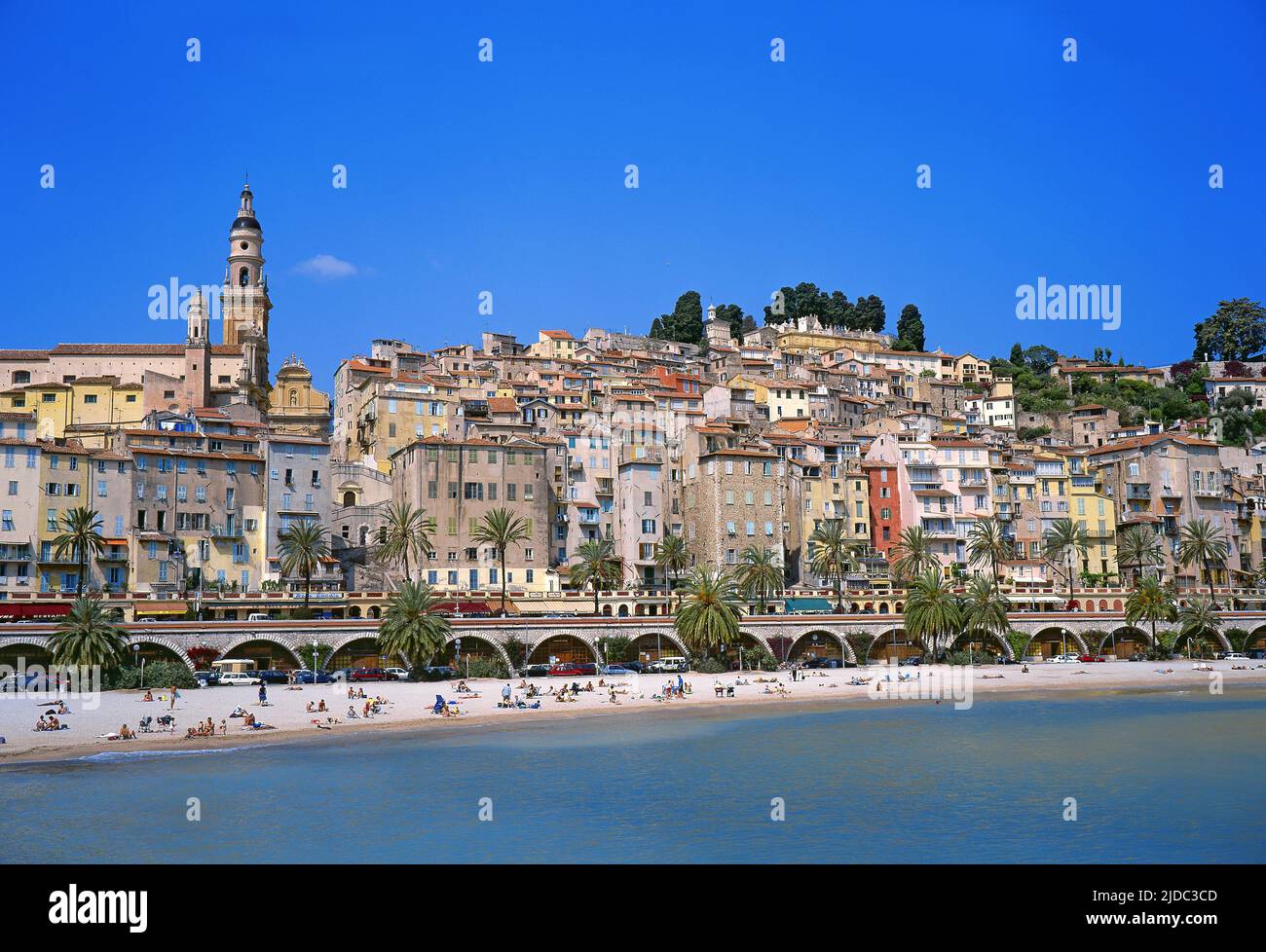 France, Alpes-Maritimes, Menton, port city open to the Mediterranean ...