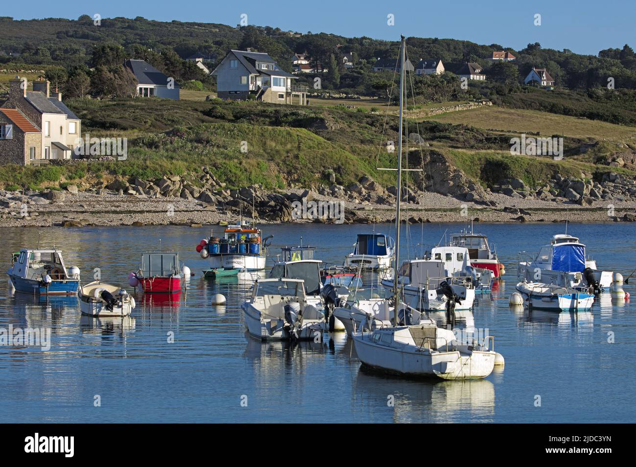 France, La Manche Fermanville, Cape Levi, the port Stock Photo - Alamy
