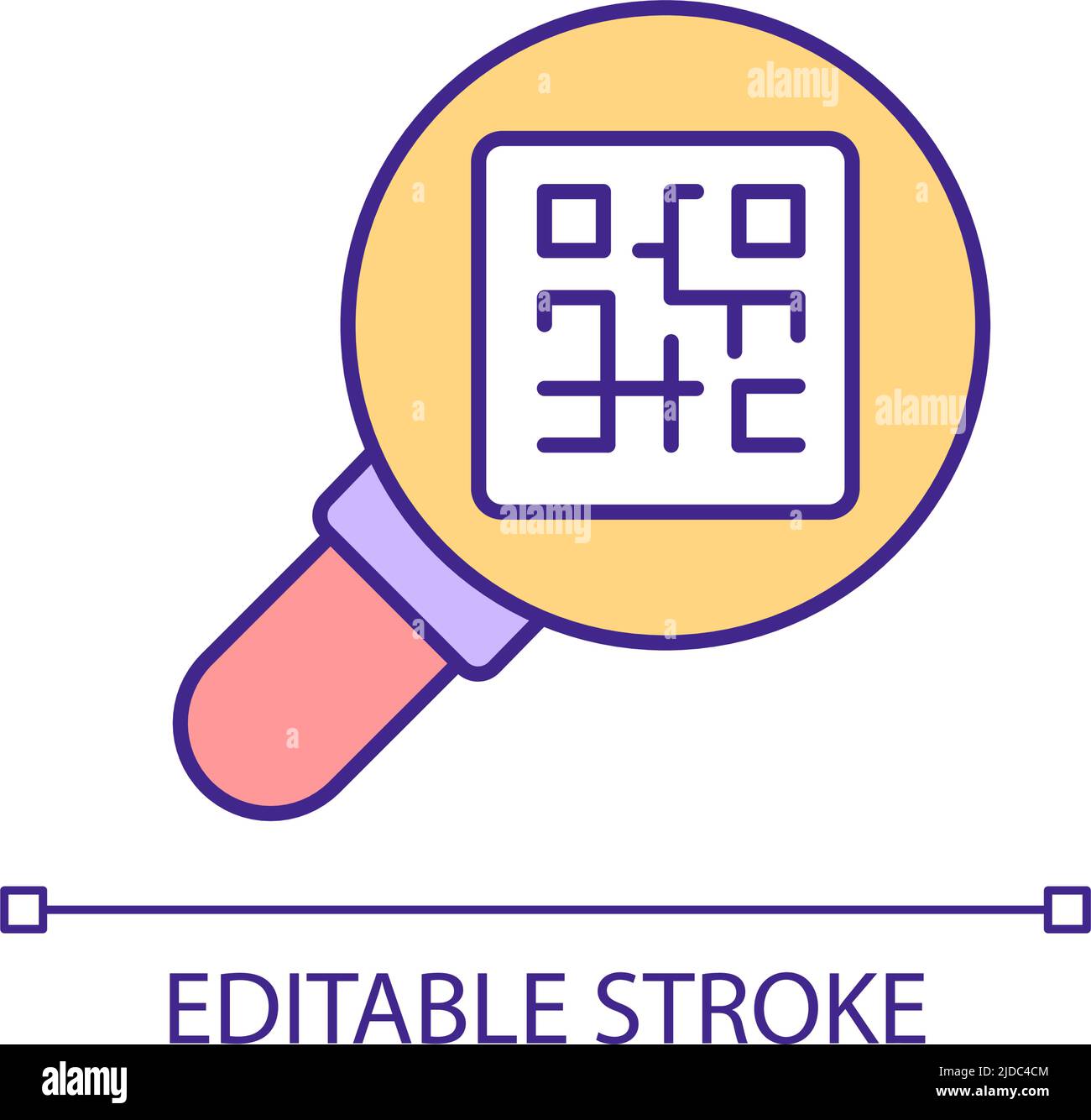 QR code scanning RGB color icon Stock Vector Image & Art - Alamy