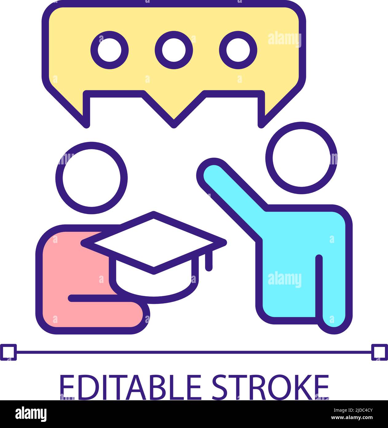 Teacher student interaction Stock Vector Images - Alamy