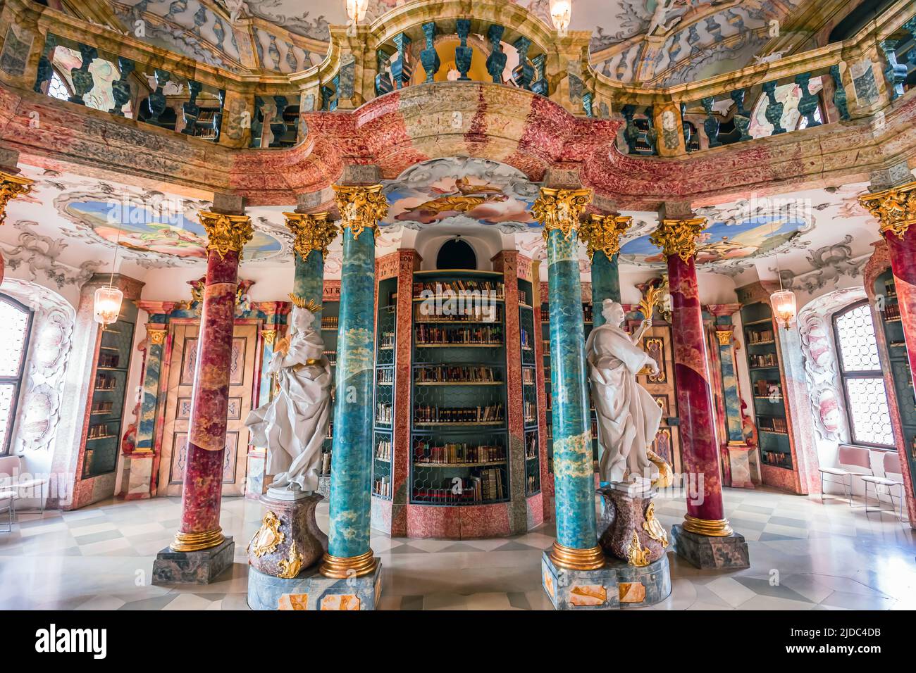 WIBLINGEN, BAVARIA, GERMANY, JUNE 08, 2022 : Rococo and baroque decors ...