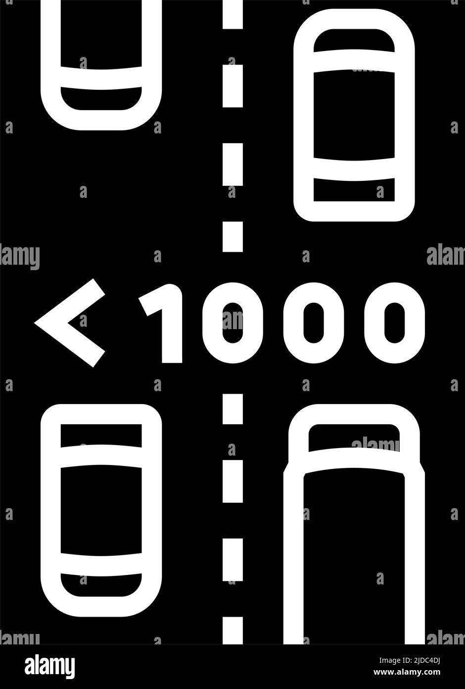 medium traffic road glyph icon vector illustration Stock Vector Image ...