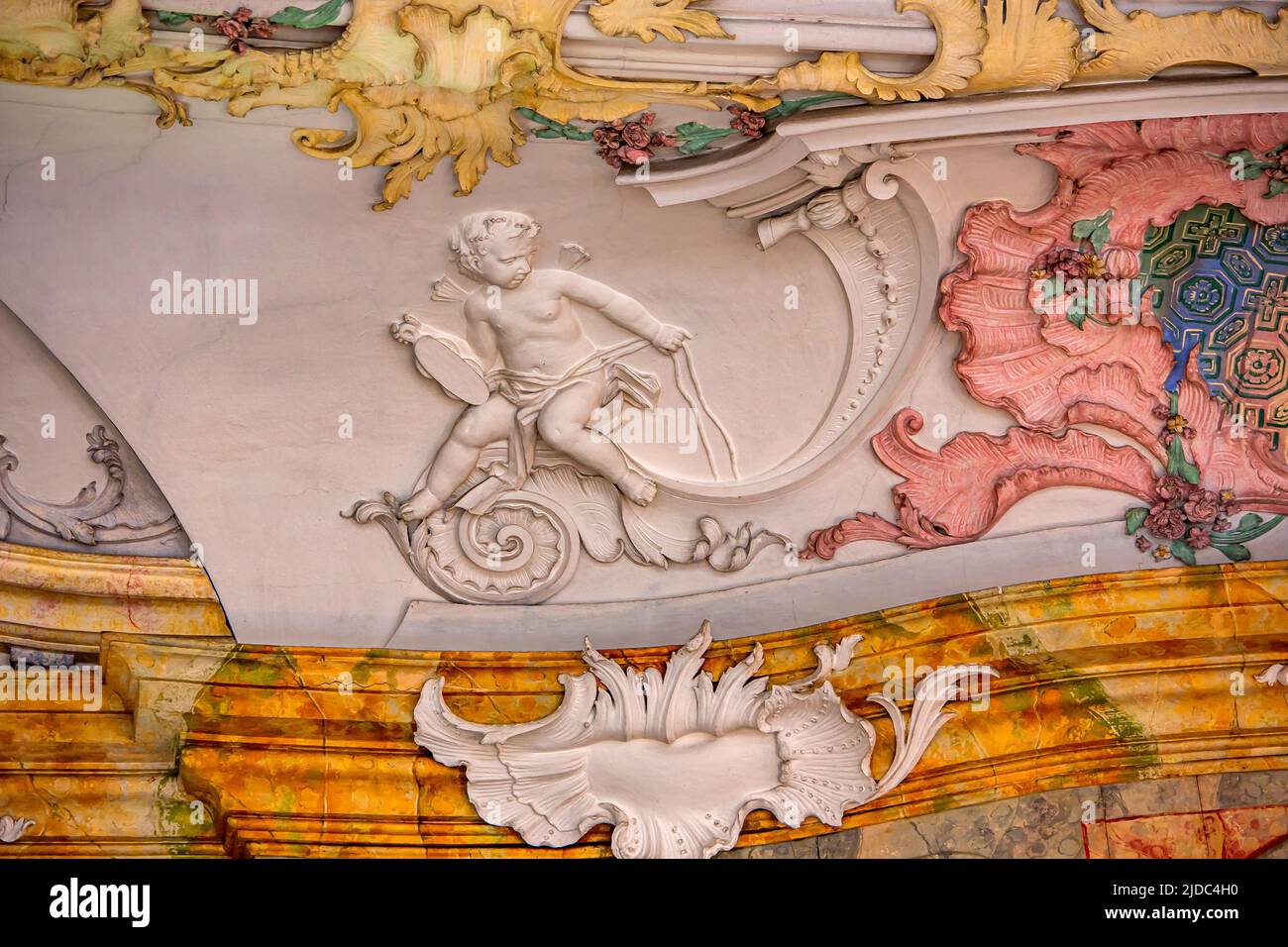 WIBLINGEN, BAVARIA, GERMANY, JUNE 08, 2022 : Rococo and baroque decors ...