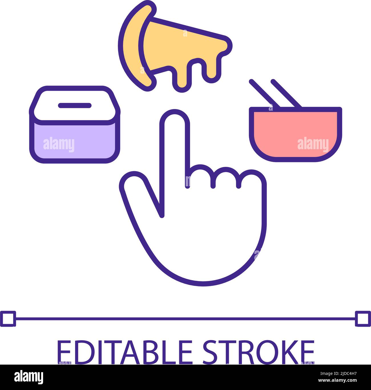 Choosing gourmet meal Stock Vector Images - Alamy