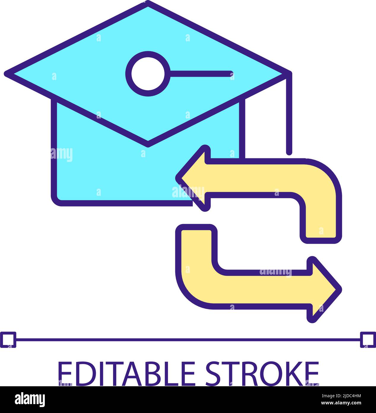 Repetition of academic material RGB color icon Stock Vector Image & Art ...