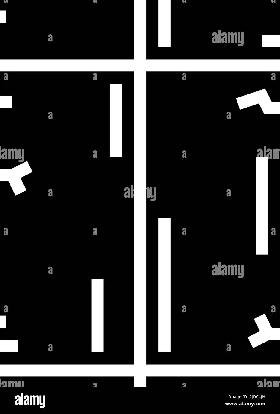 cement concrete road glyph icon vector illustration Stock Vector Image ...