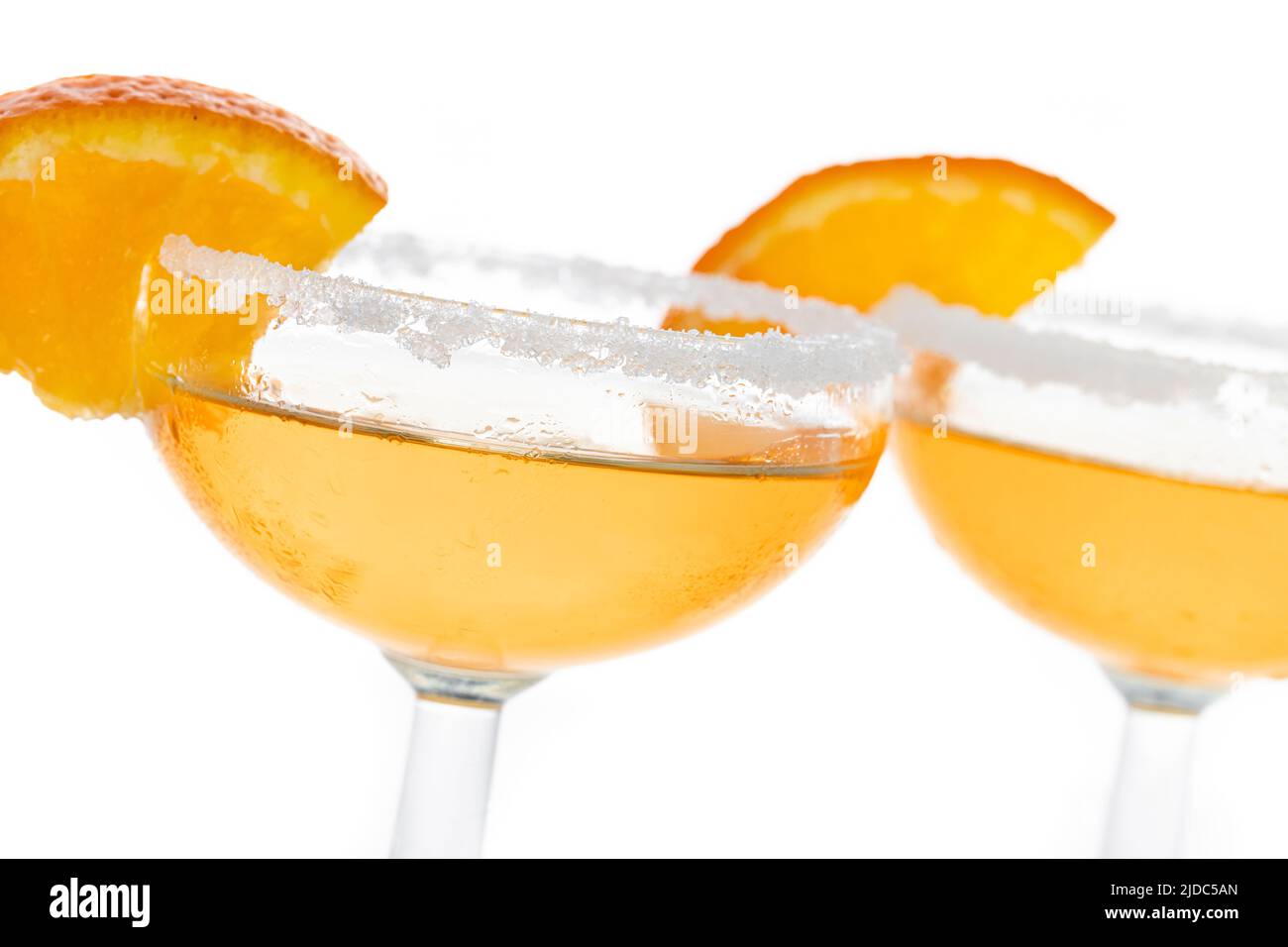 Sidecar cocktail with a sugar rim isolated on white background Stock ...