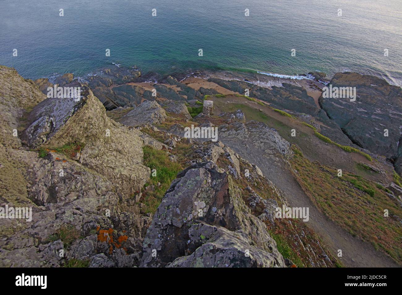 France, Manche Barneville-Carteret, the cape, bird's eye view of the ...