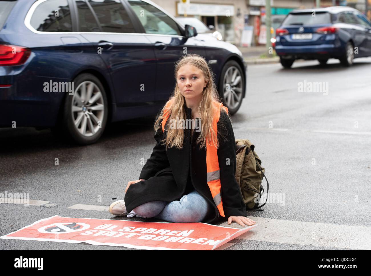Berlin, Germany. 20th June, 2022. Climate protection demonstrator Aimée ...
