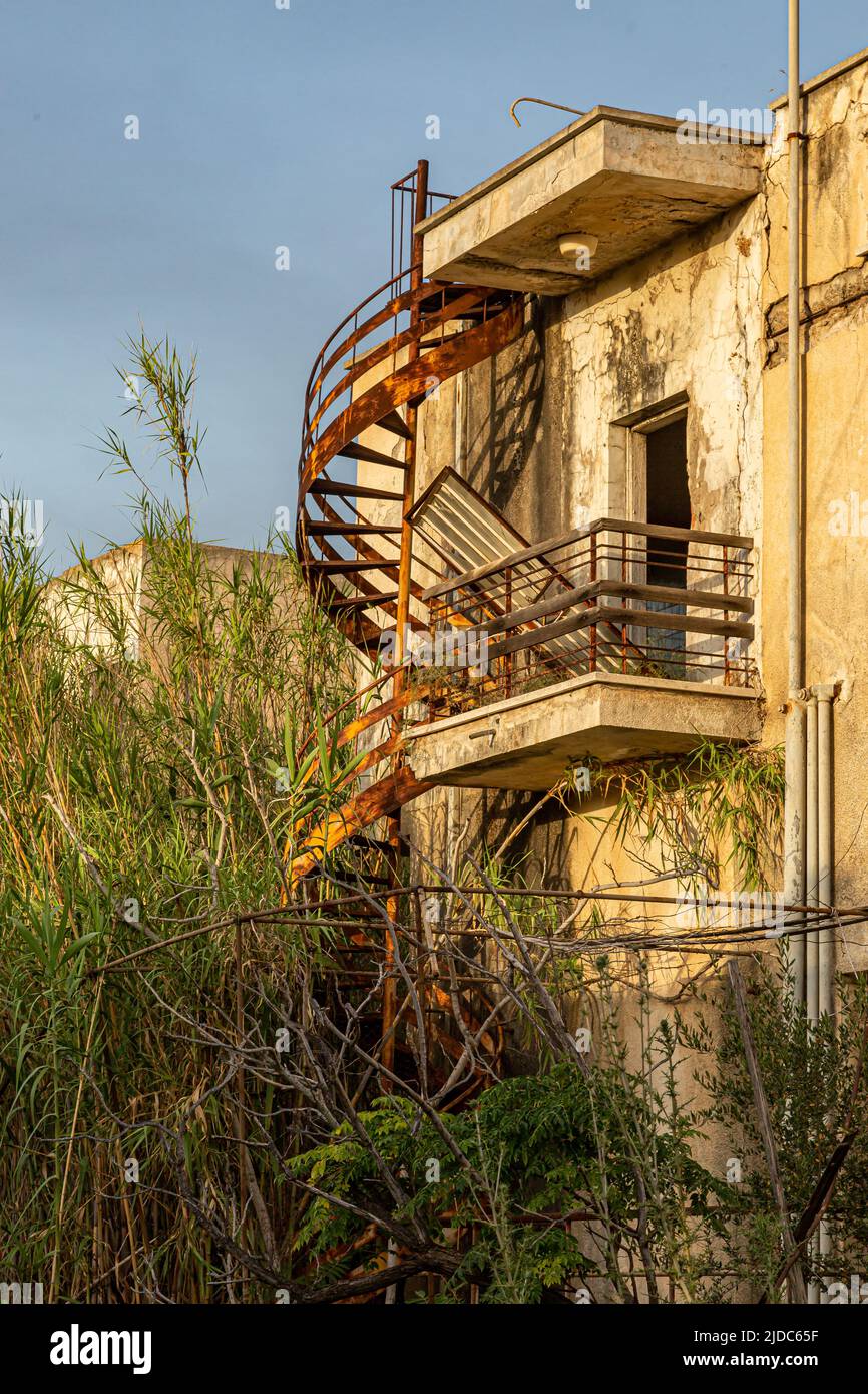 Varosha, Northern Cyprus-June 11, 2022-Abandoned buildings in the old ...