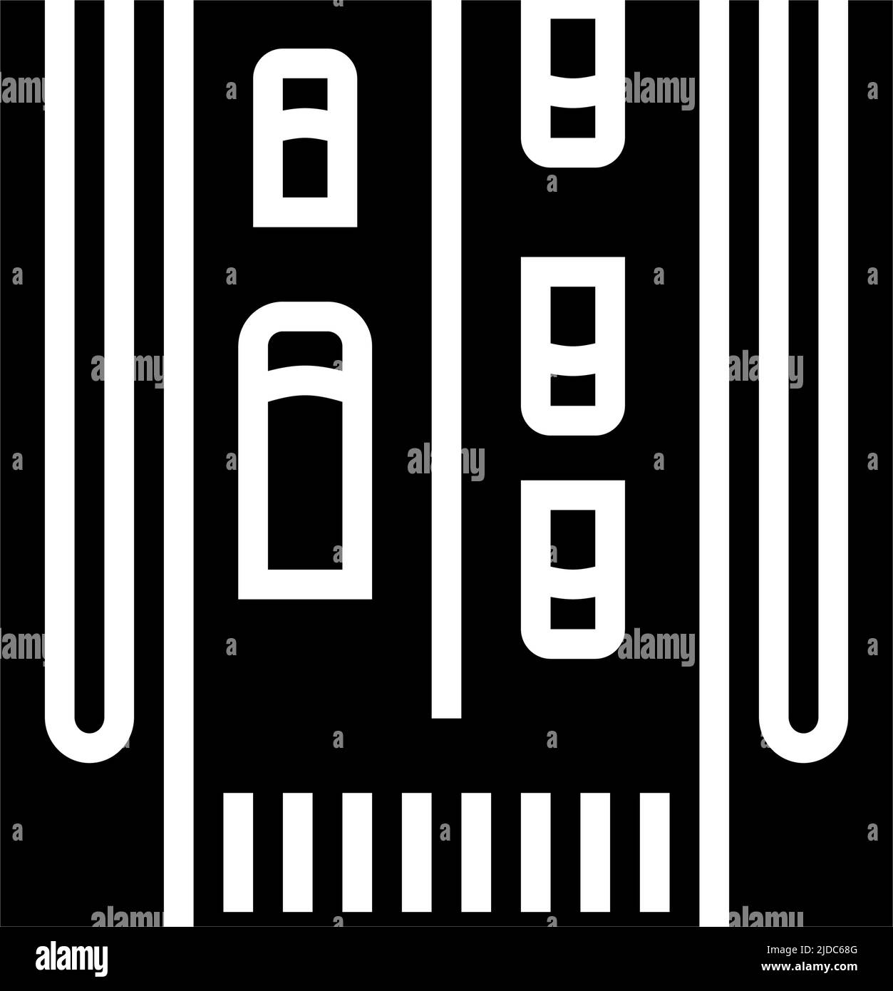 local street glyph icon vector illustration Stock Vector Image & Art ...