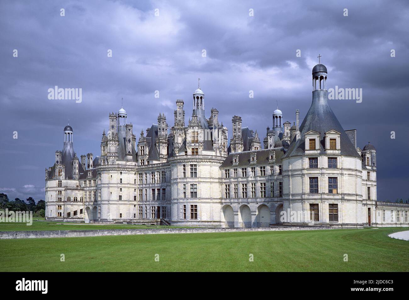 France, Loir-et-Cher, The Château de Chambord, Renaissance Castle, UNESCO World Heritage Site ...