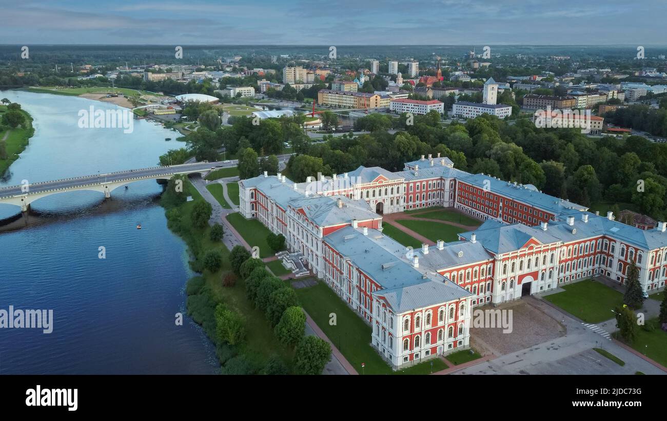 Aerial View of Jelgava City Panorama LLU Palace in Latvia, Zemgale ...