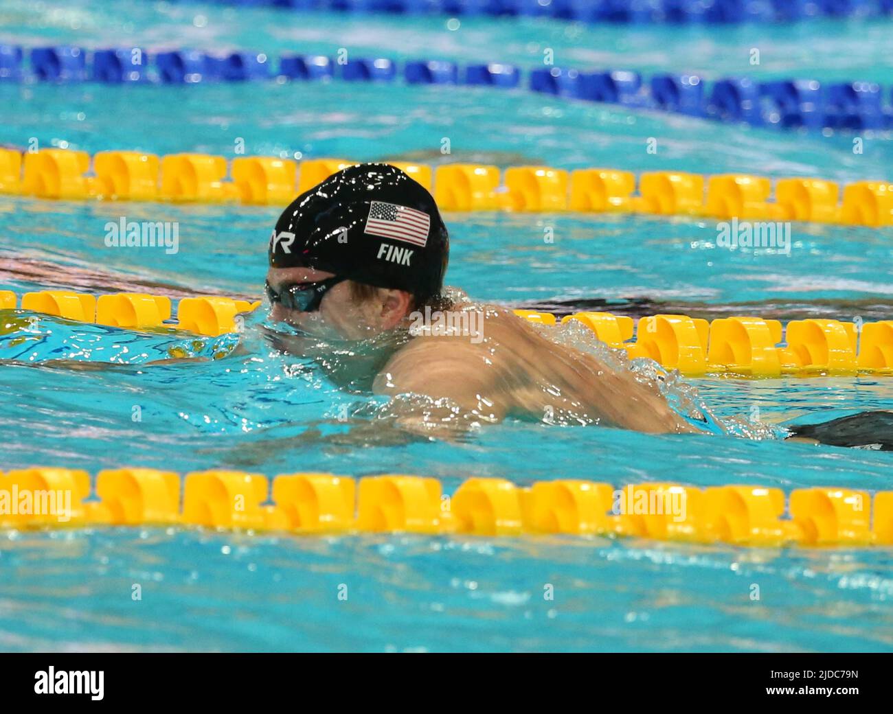 Nic Fink of USA Final 100 M Breaststroke Men during the 19th FINA World ...