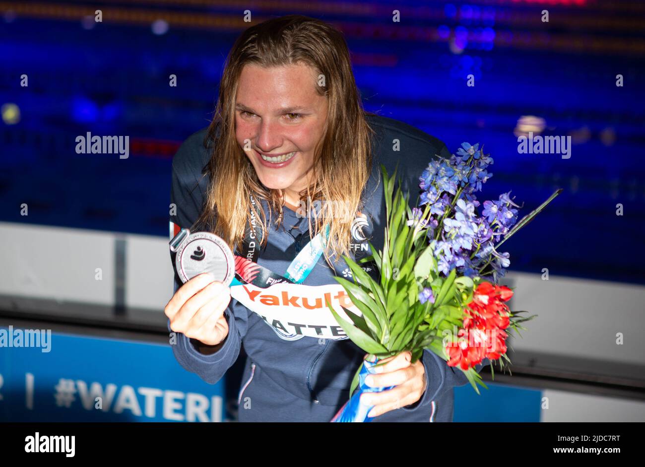 Marie Wattel of France Podium 100 M Butterfly Women during the 19th ...