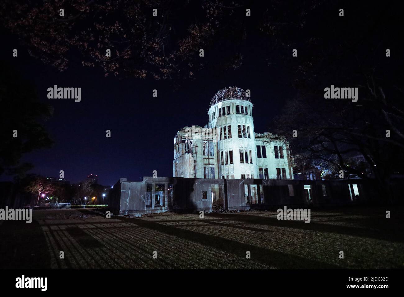 Ruins of A-Bomb Dome in the Heart of Hiroshima at the Night time, Japan ...