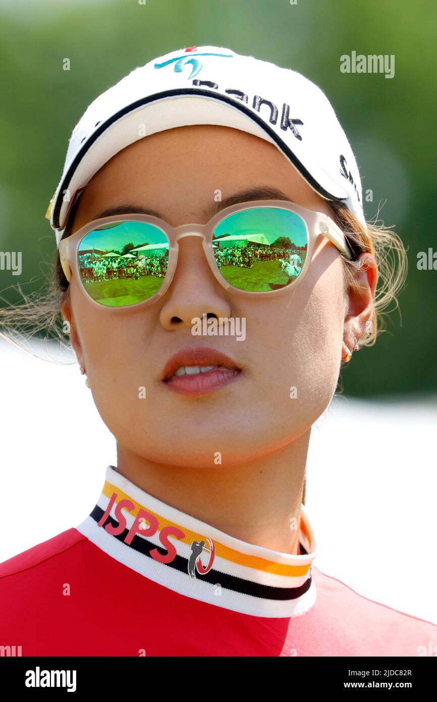 GRAND RAPIDS, MI - JUNE 19: LPGA golfer Minjee Lee walks the first hole during the Meijer LPGA ...