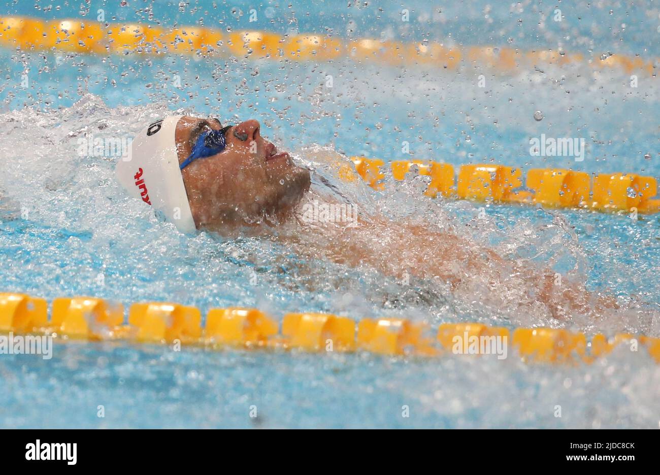 Apostolos Christou of Greece, 1/2 Final Men 100 M Backstroke during the ...