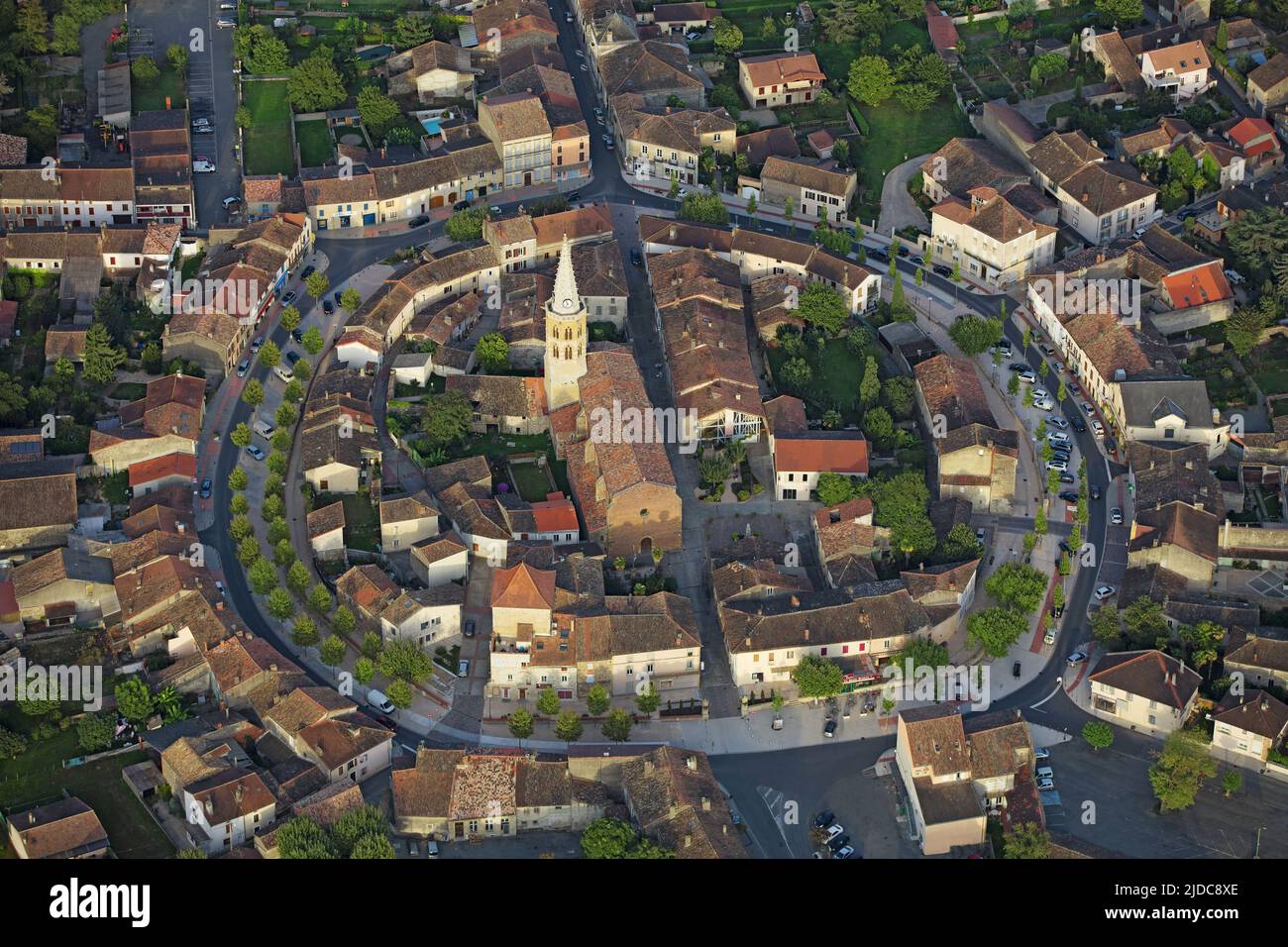 France, Haute-Garonne (31) Martres-Tolosane, circular town located in ...