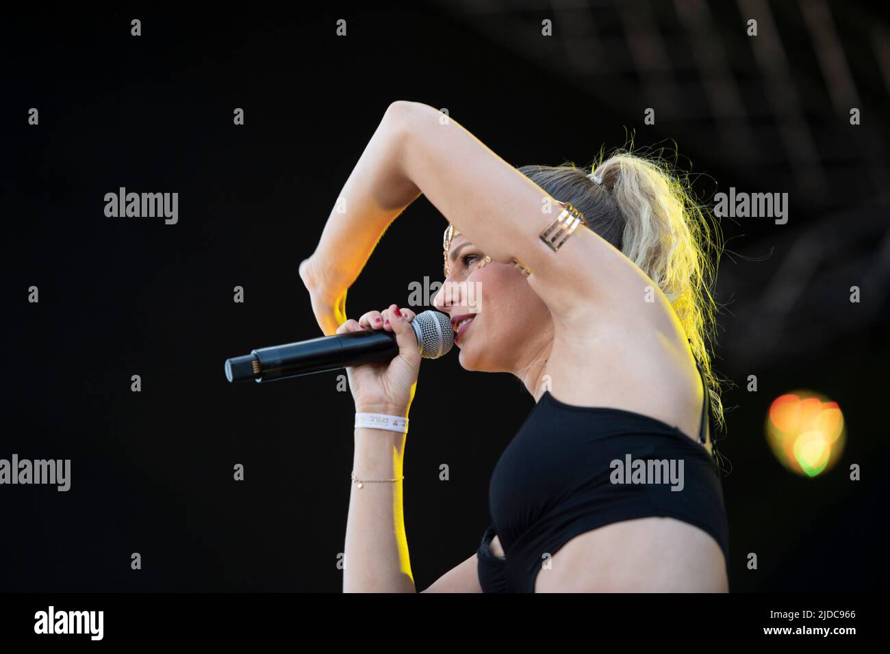 Oberhausen, Deutschland. 11th June, 2022. CAROLINA, singer, pop singer ...