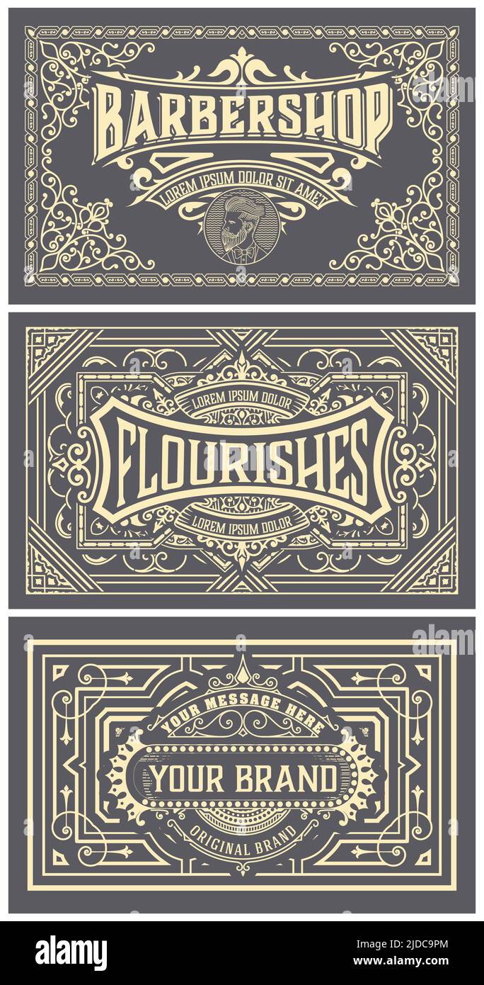 Set of 3 vintage labels for packing Stock Vector Image & Art - Alamy