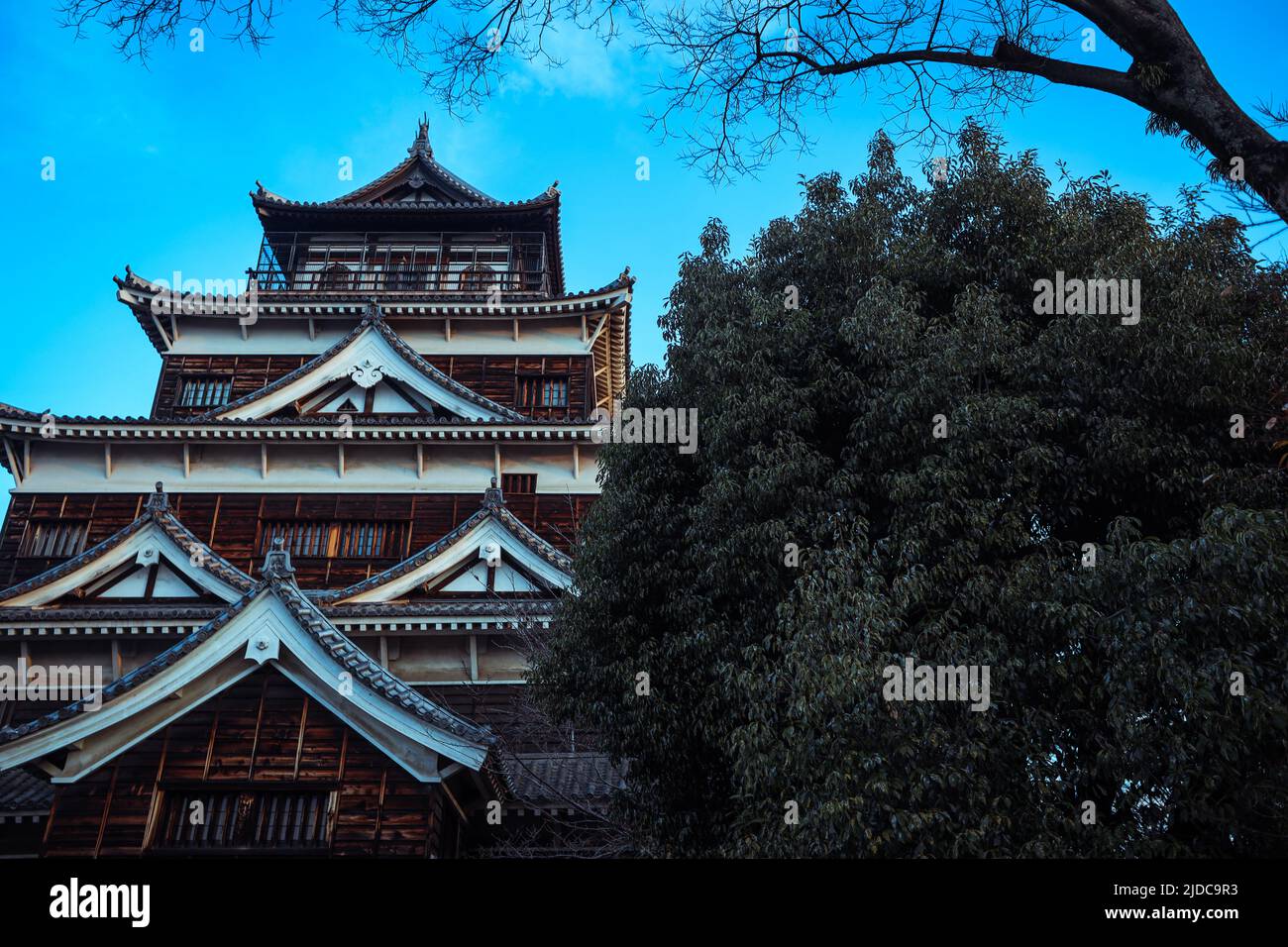Black Carp Castle in Hiroshima, Japan Stock Photo - Alamy