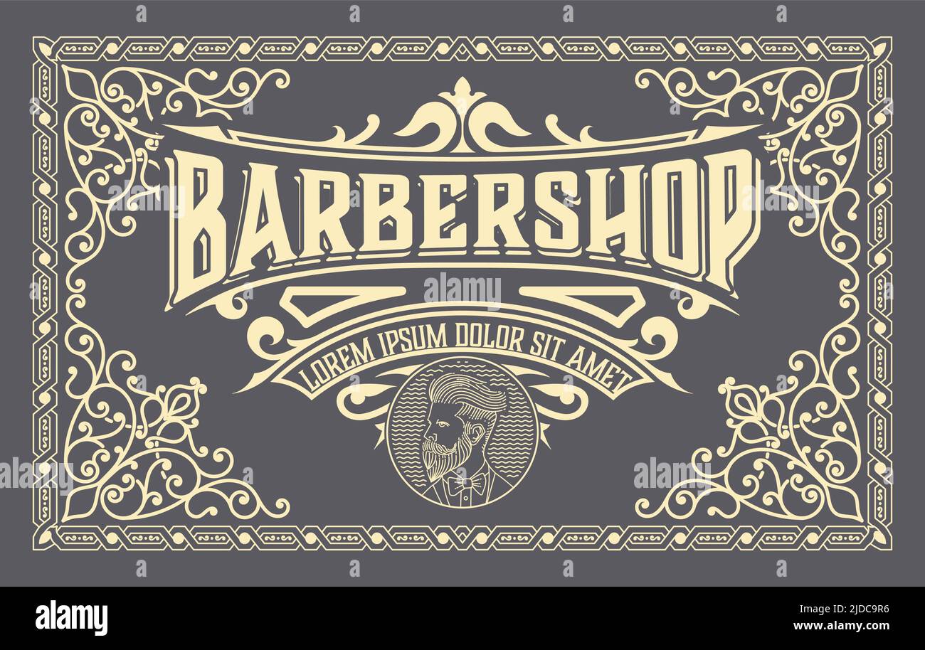 Vintage Barbershop label in vintage style Stock Vector Image & Art - Alamy