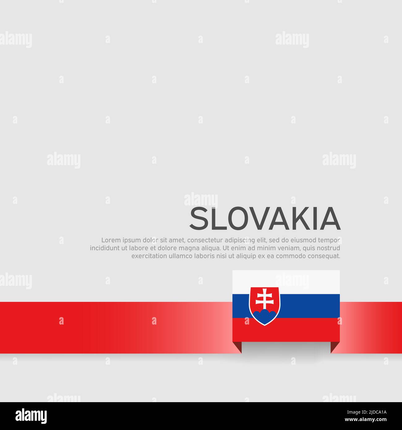 Slovakia flag background. State patriotic slovak banner, cover. Ribbon ...