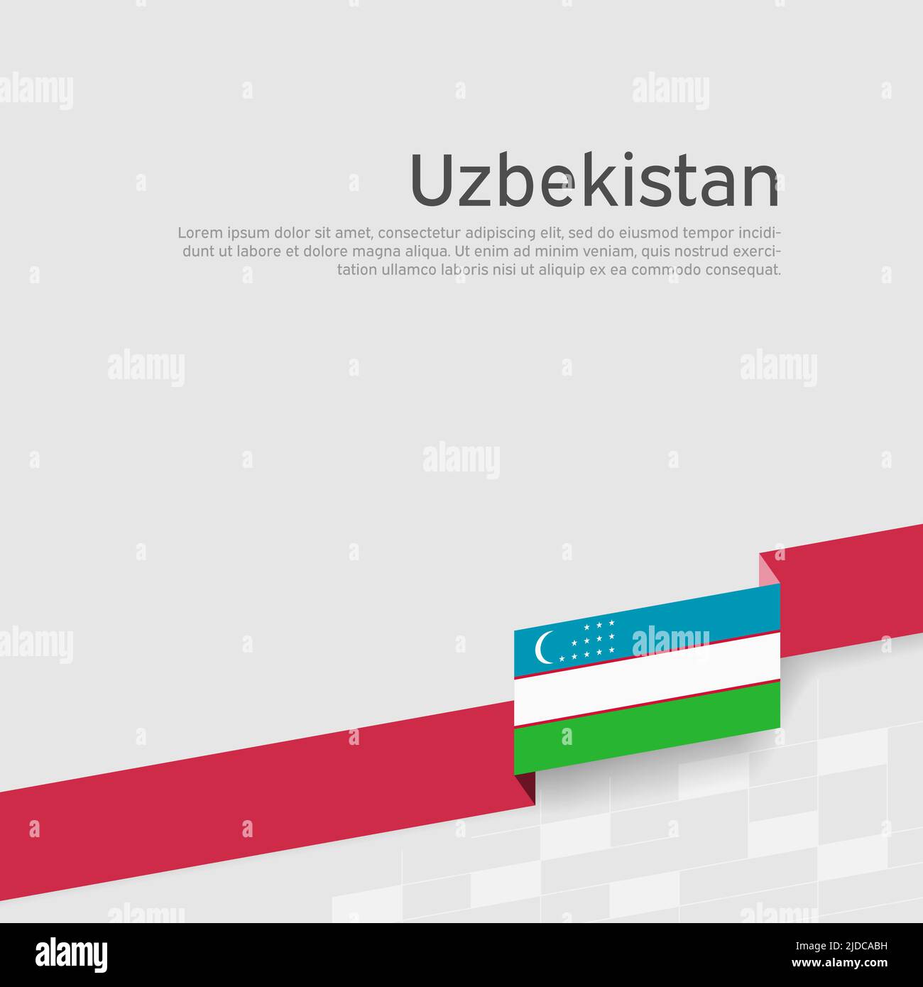 Uzbekistan flag background. State patriotic uzbek banner, cover. Ribbon ...