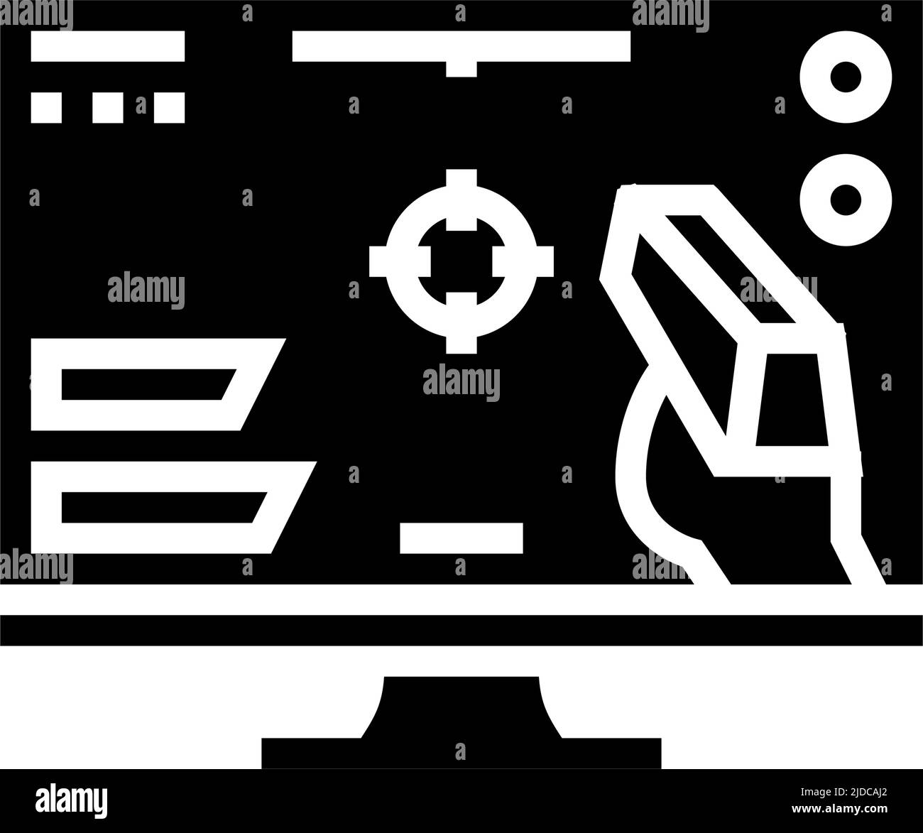 shooter video game glyph icon vector illustration Stock Vector Image ...