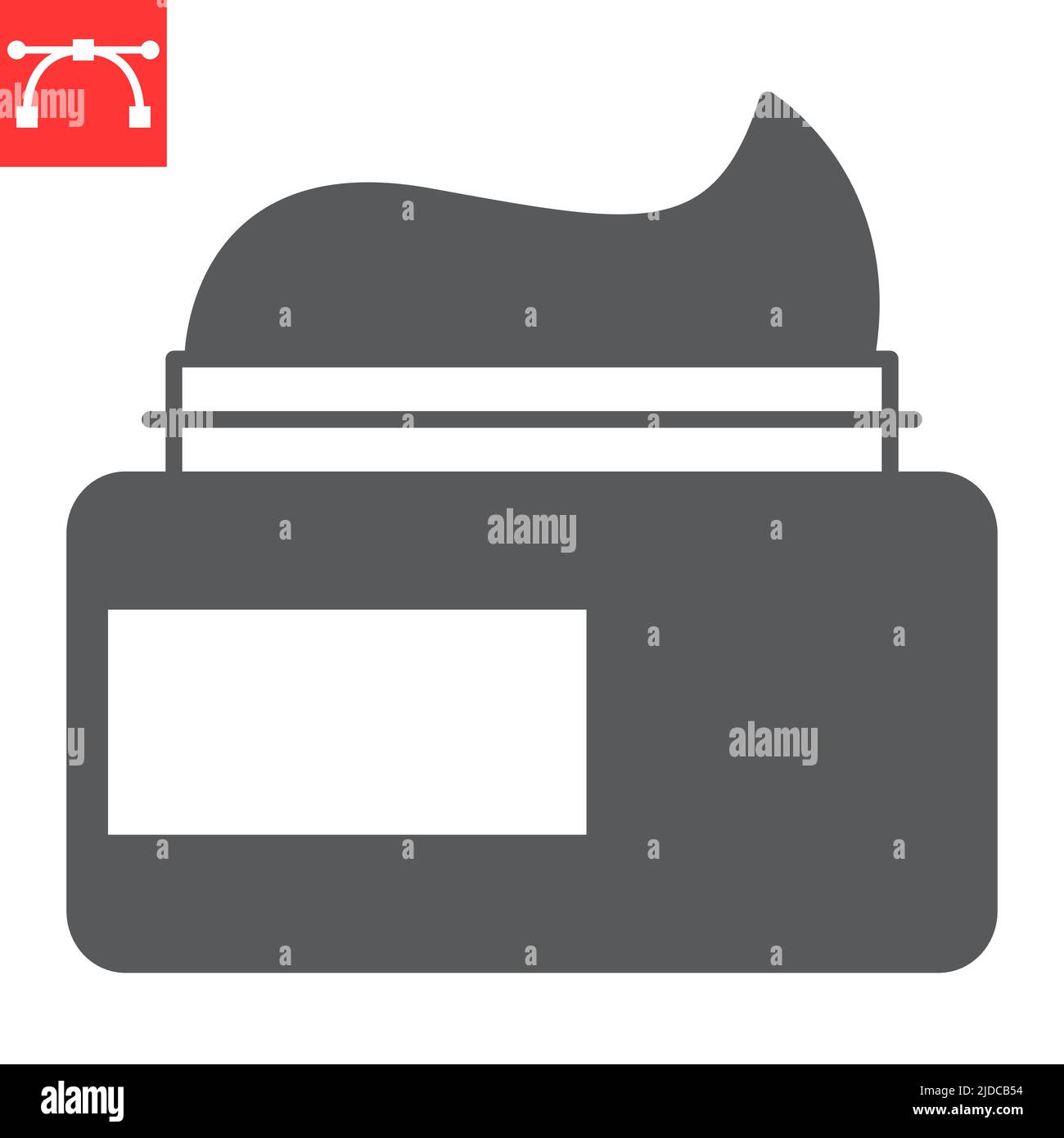 Cream jar glyph icon, cosmetic and mask, face cream jar vector icon ...