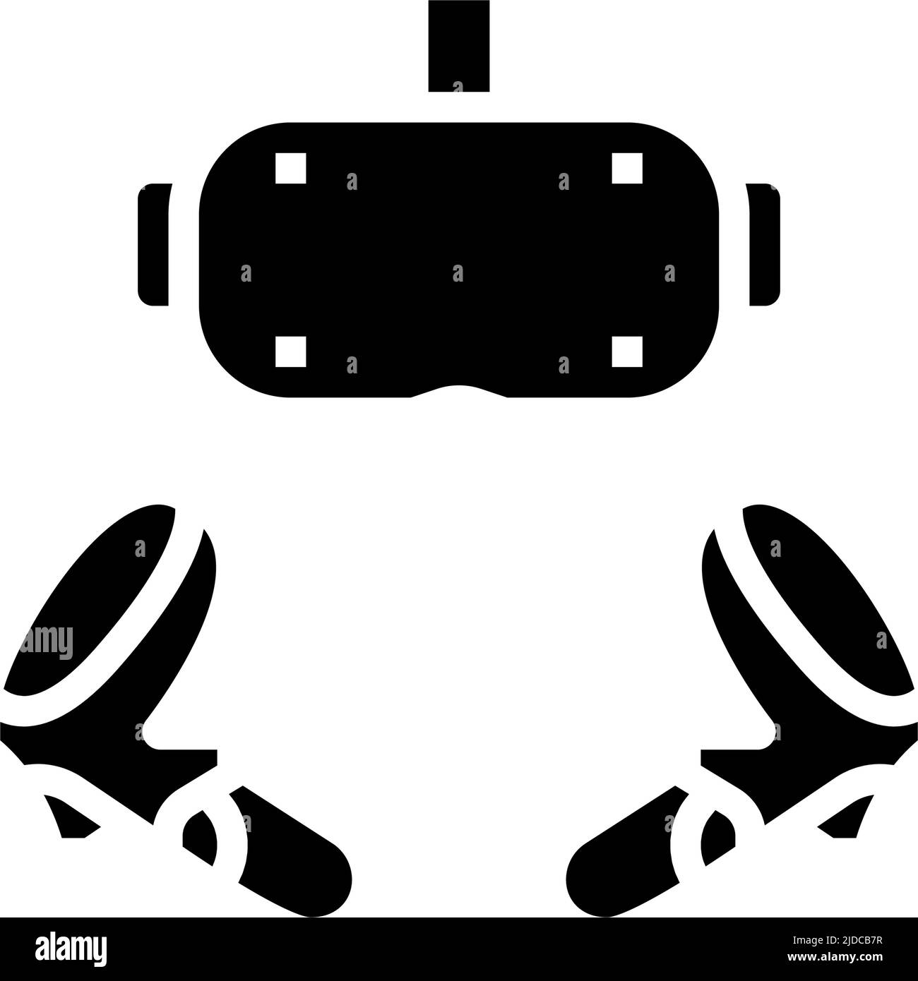 vr headset glyph icon vector illustration Stock Vector Image & Art - Alamy